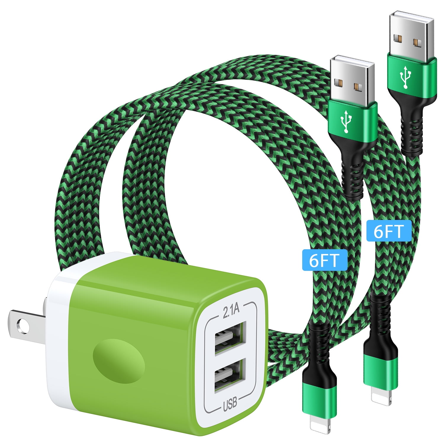 GAEF USB Charger Block,Dual Port Wall Charger Plug Box & 2pack USB ...