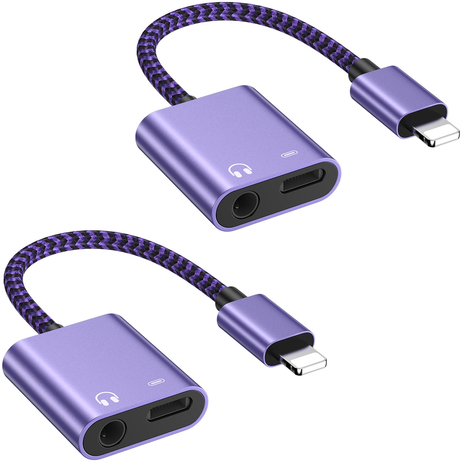 GAEF iPhone Headphone Adapter,2 Pack Lightning to 3.5mm Headphone Jack ...