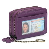 Sendefn RFID Blocking Wallet for Women, Genuine Leather, Double Zip ...