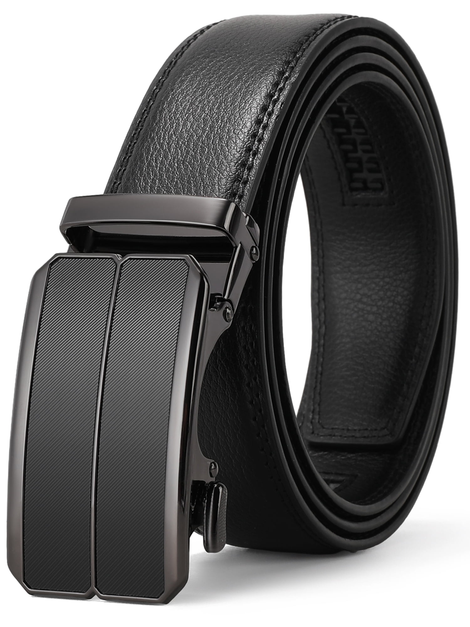 GAEKEAO Leather Ratchet Belt for Men Automatic Adjustable Click Buckle ...
