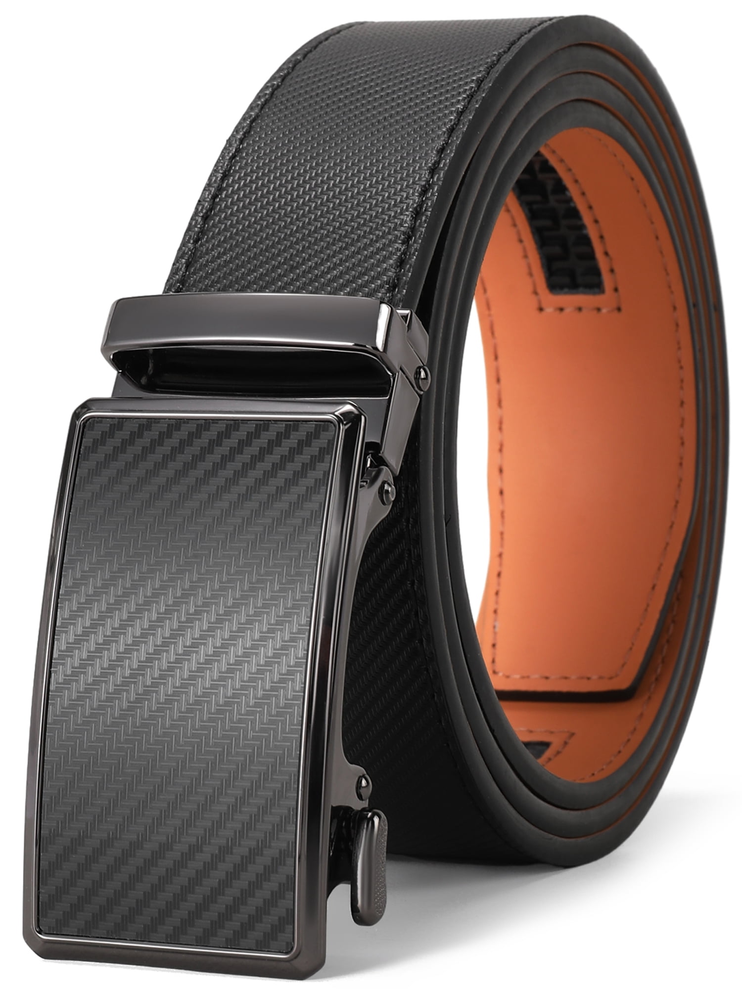 GAEKEAO Leather Ratchet Belt for Men Automatic Adjustable Click Buckle ...
