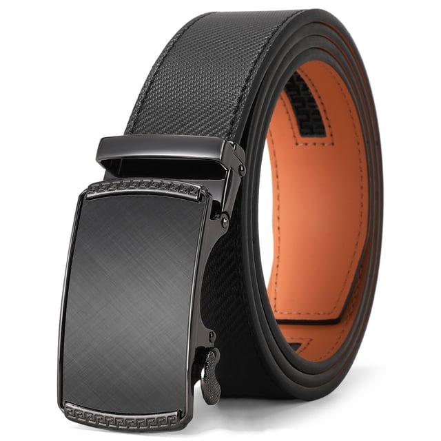 GAEKEAO Leather Ratchet Belt for Men Automatic Adjustable Click Buckle ...