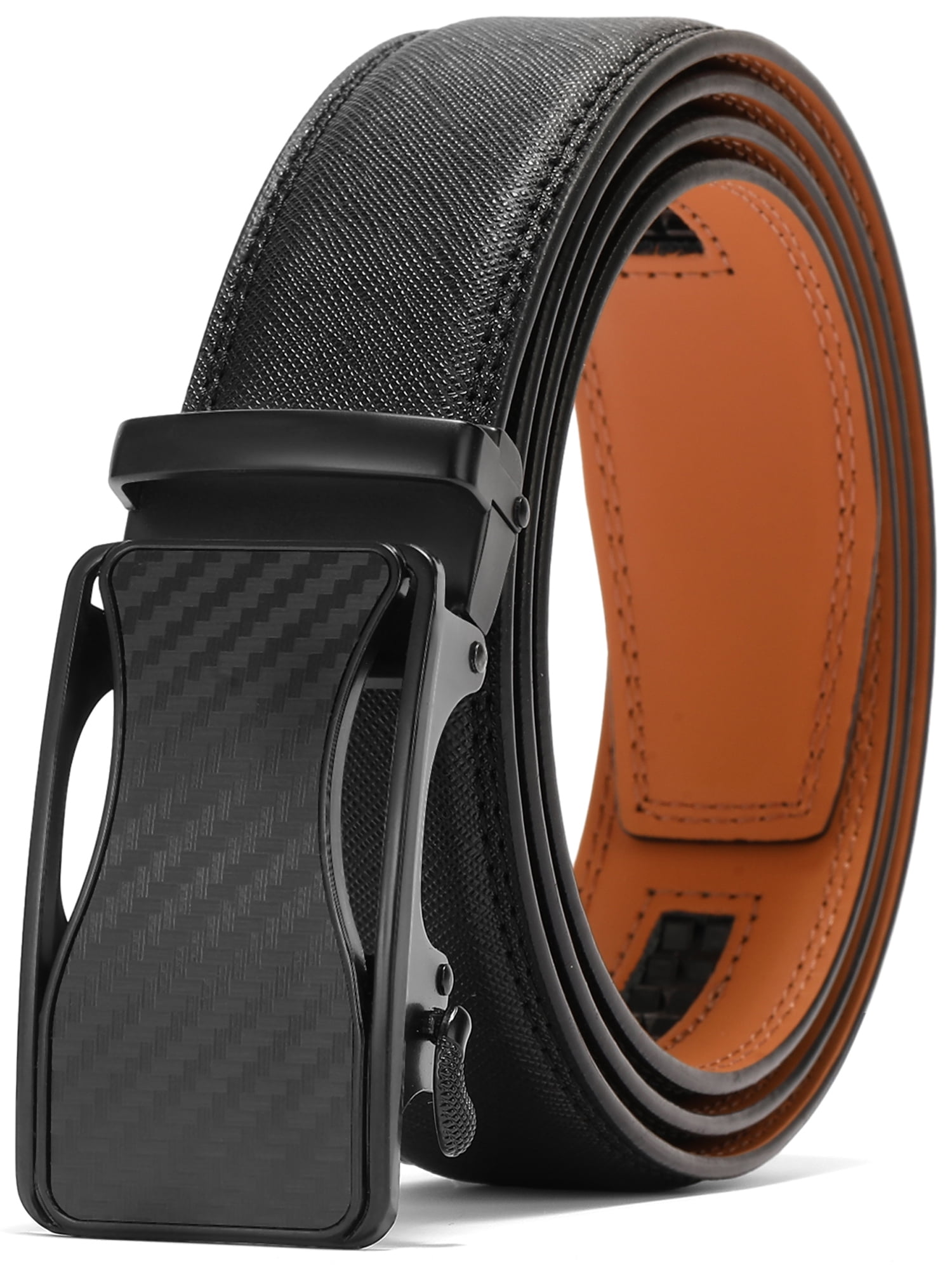 GAEKEAO Leather Ratchet Belt for Men Automatic Adjustable Click Buckle ...