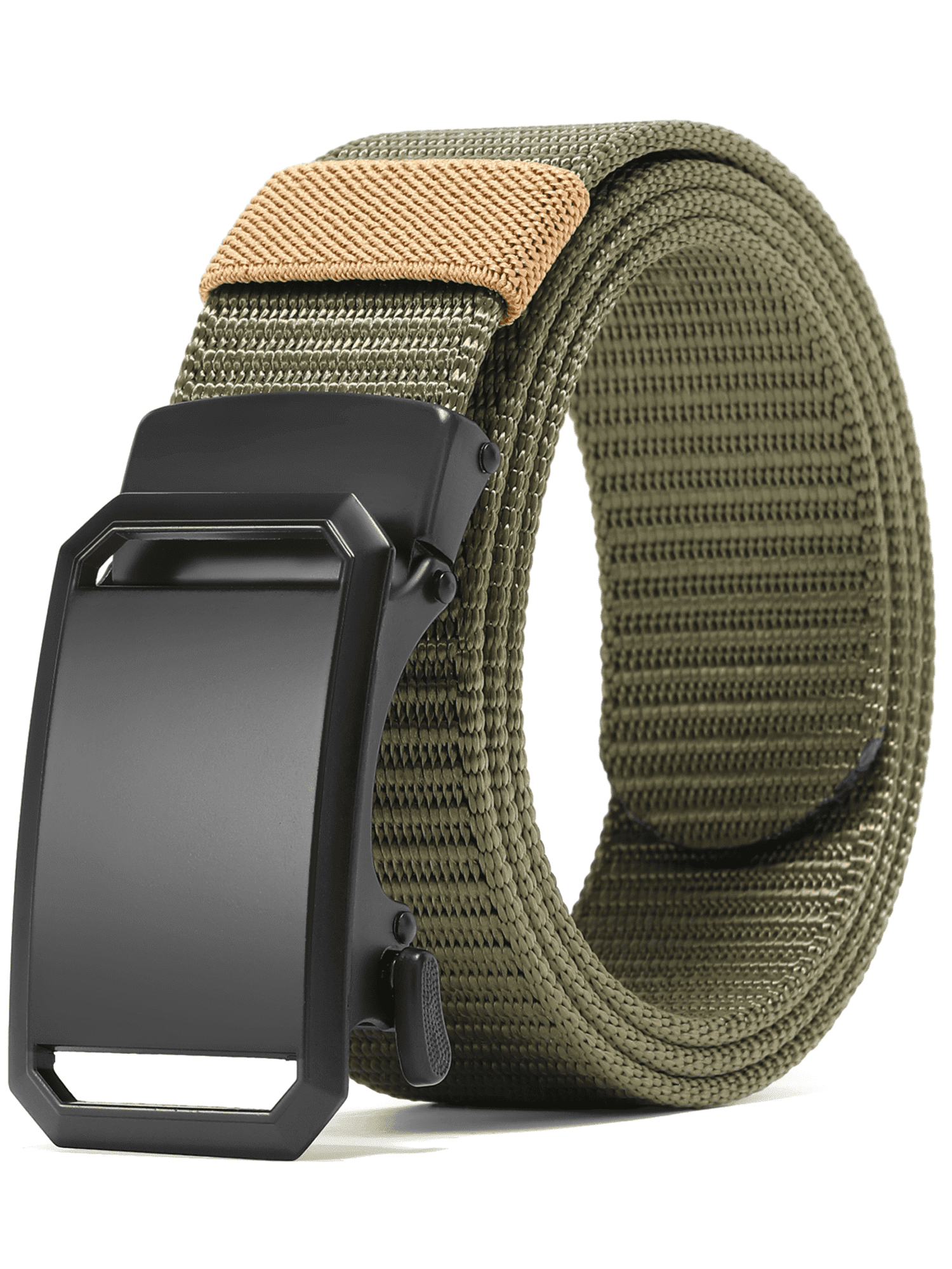GAEKEAO Men's Ratchet Belt - Stretch Nylon Hiking Belt with Automatic ...