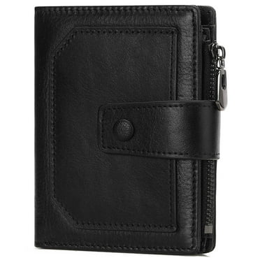 Genuine Leather Trifold Wallet for Men - RFID Blocking, 2 Flip-Up ID Windows, Perfect Gift ...