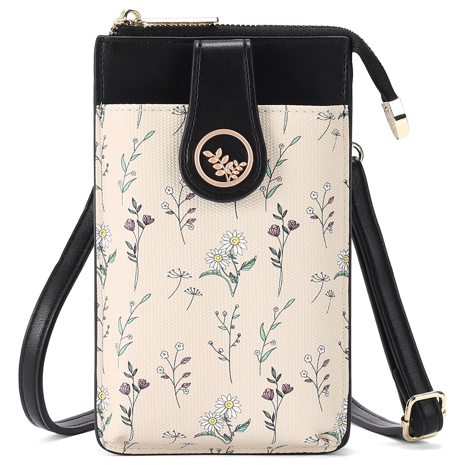 "GAEKEAO Small Crossbody Phone Purse, Vegan Leather, RFID Blocking ...