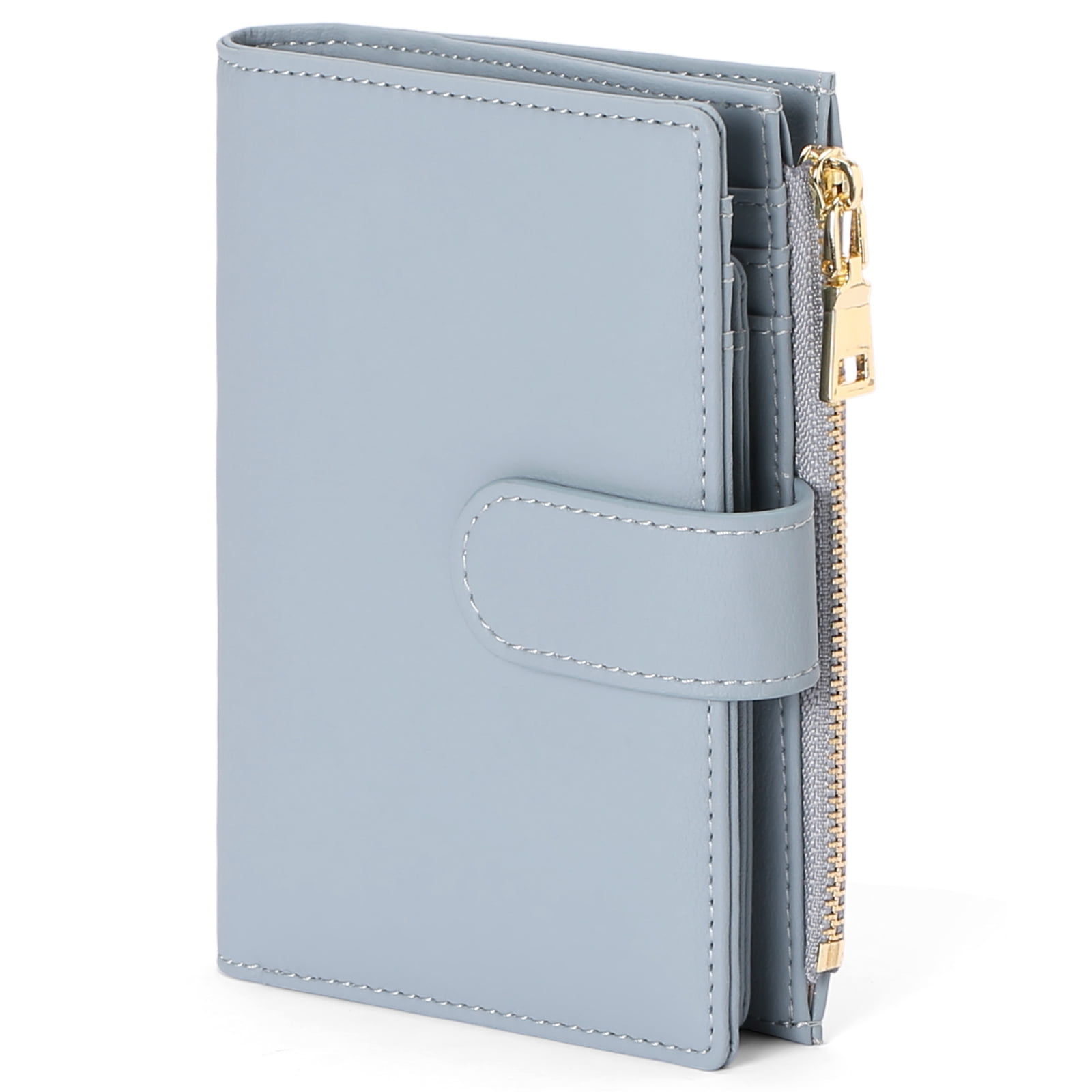 GAEKEAO Small Wallets for Women Leather RFID Blocking Bifold Zipper ...