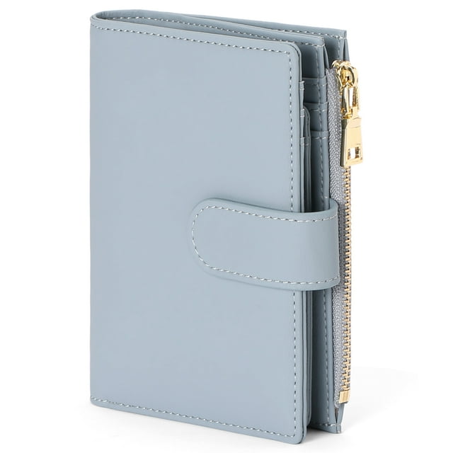 GAEKEAO Small Wallets for Women Leather RFID Blocking Bifold Zipper ...