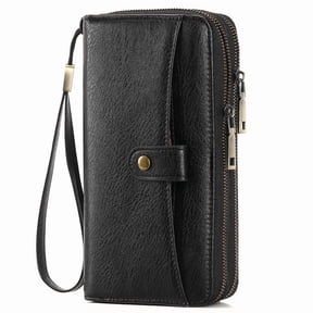 SENDEFN Women Leather Wallet, RFID Blocking, Zip Around Credit Card ...
