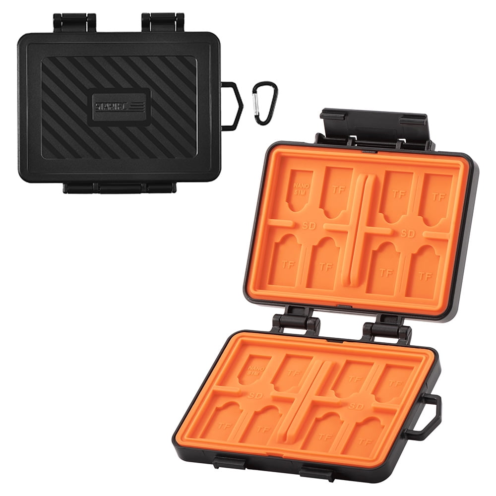 GAEKOL 24 Slots Durable Memory Card Case with Safety Lock Buckle,Holder ...