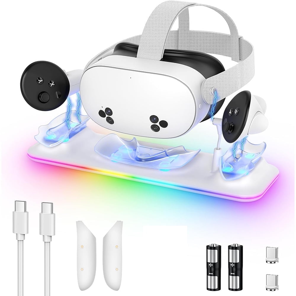 GAEKOL Charging Dock For Oculus/Meta Quest 3S, PD 18W Fast Charging Station For Quest 3S ...