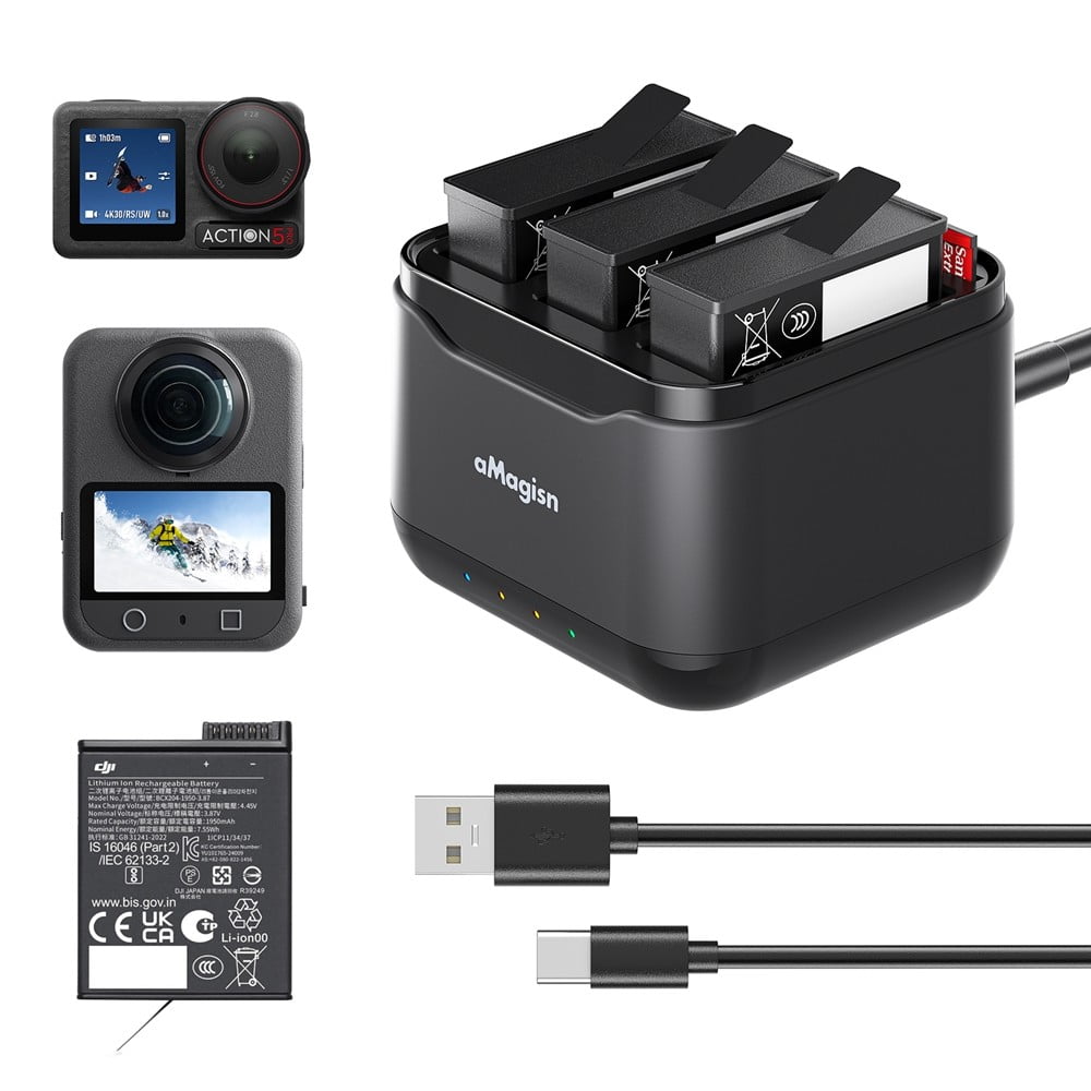 GAEKOL Portable Battery Charging Station for DJI for DJI Osmo360 Camera ...