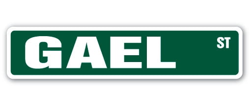 GAEL Street Sign Childrens Name Room Sign | Indoor/Outdoor | 36" Wide ...