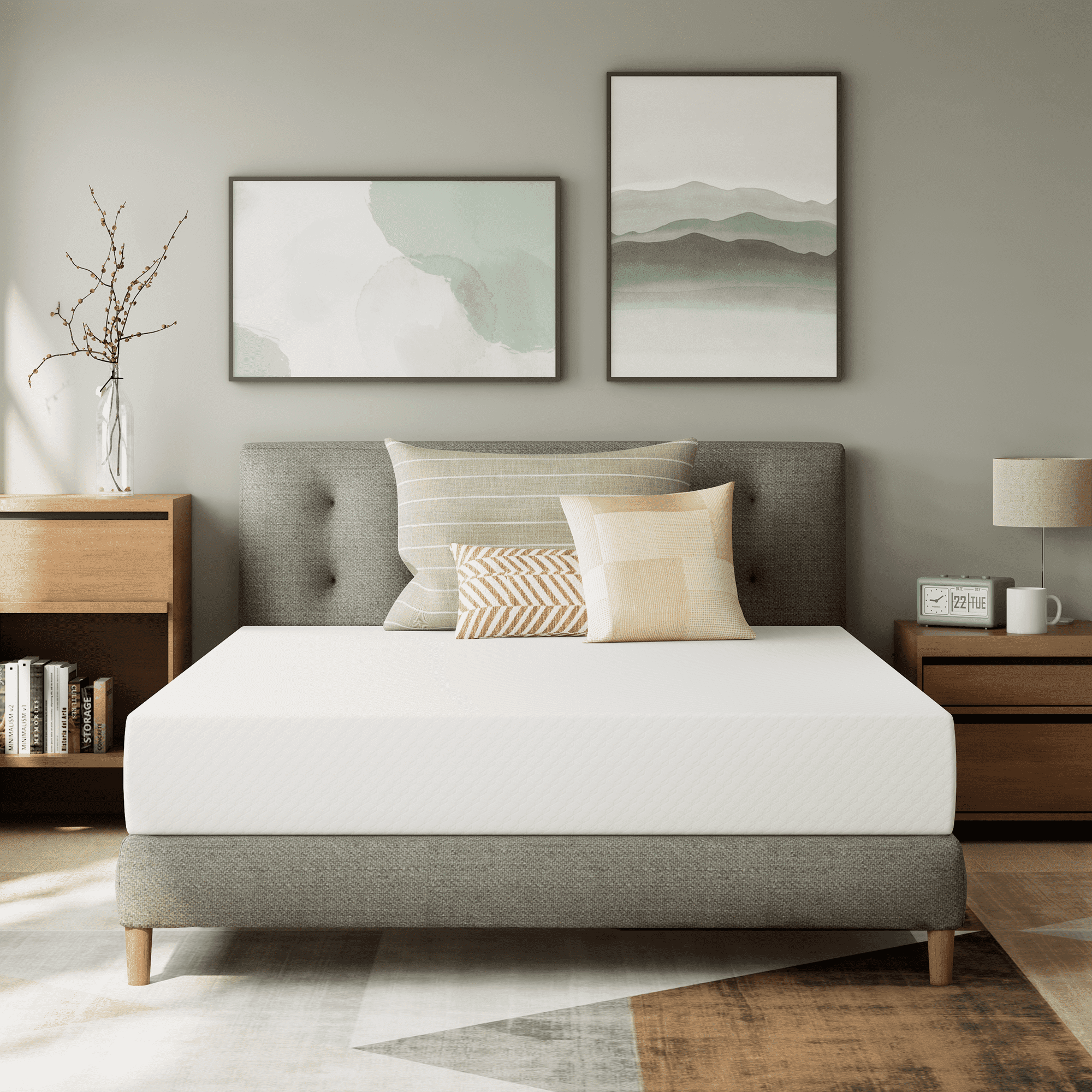 GAESTE 8 Full Size Memory Foam Mattress, Cooling Gel, Medium Firm ...