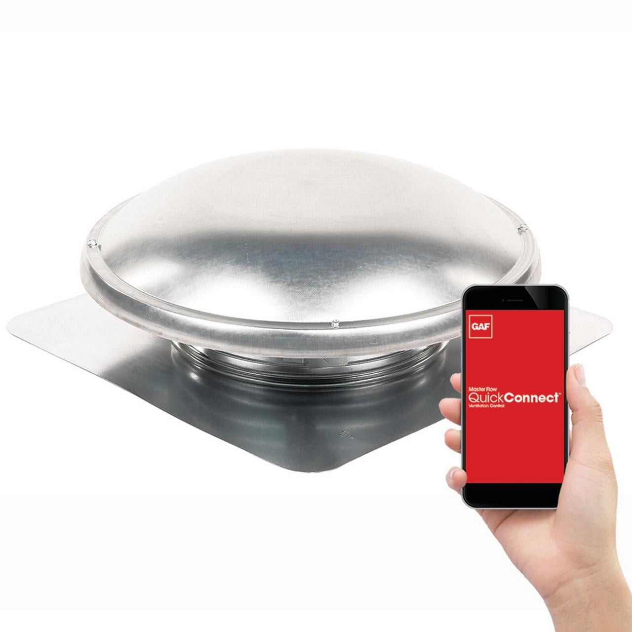 GAF Master Flow 144 sq. in. NFA Galvanized Steel Static Dome Roof Vent ...