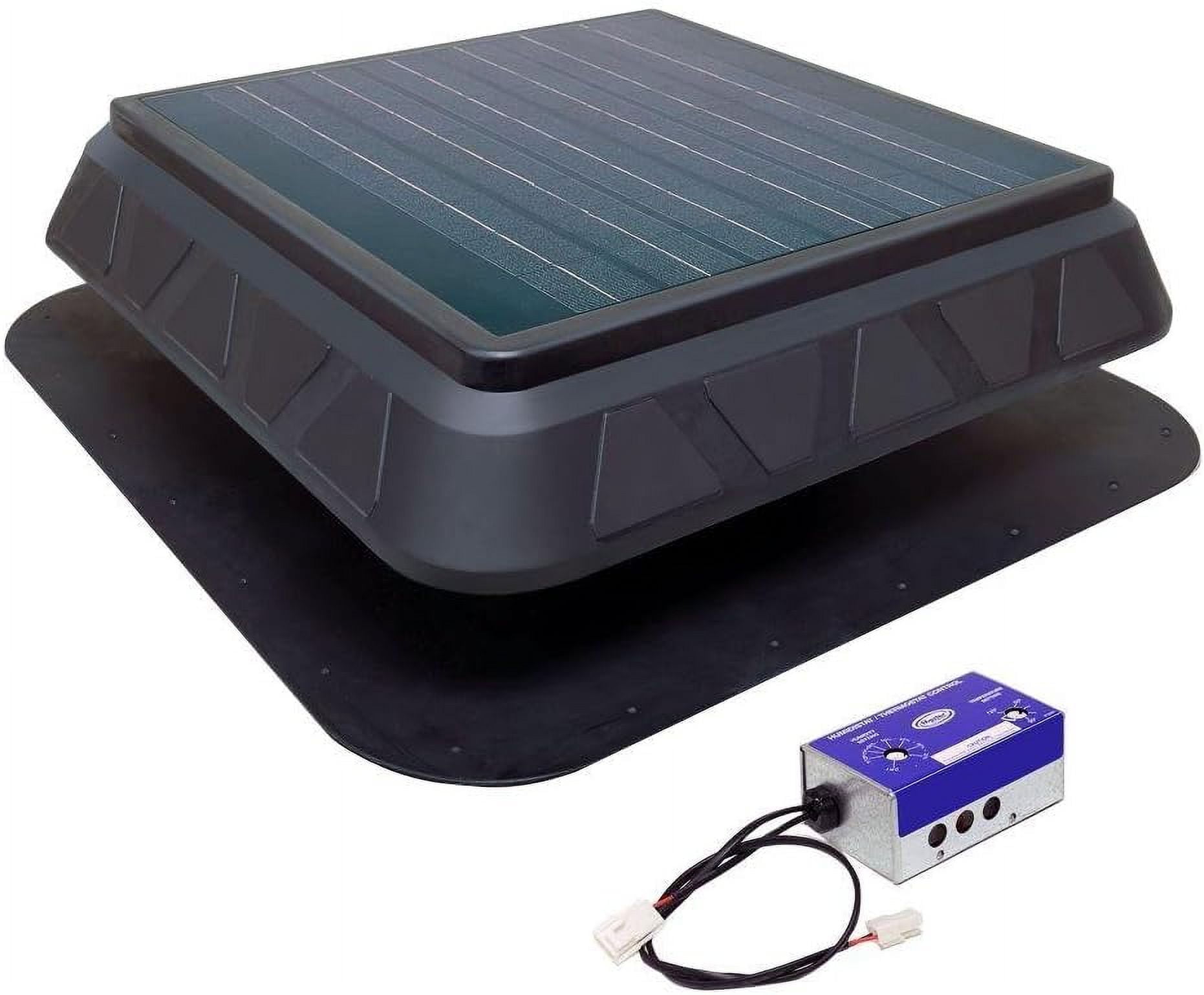 GAF Master Flow 25-Watt Low Profile Solar Powered Roof Mount Exhaust ...