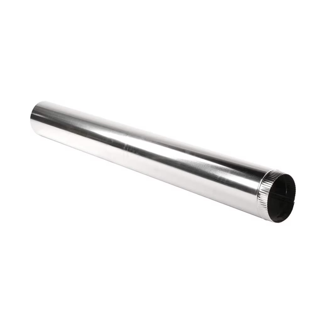 GAF Master Flow 4 in. x 2 ft. Round Metal Duct Pipe (Pack of 10 ...
