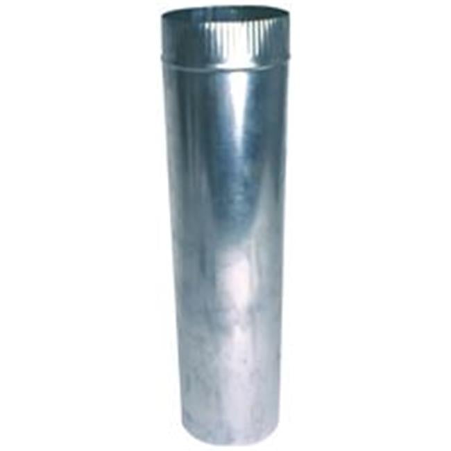 GAF Master Flow 5 in. x 2 ft. Galvanized Steel Round Metal Duct Pipe 26 ...