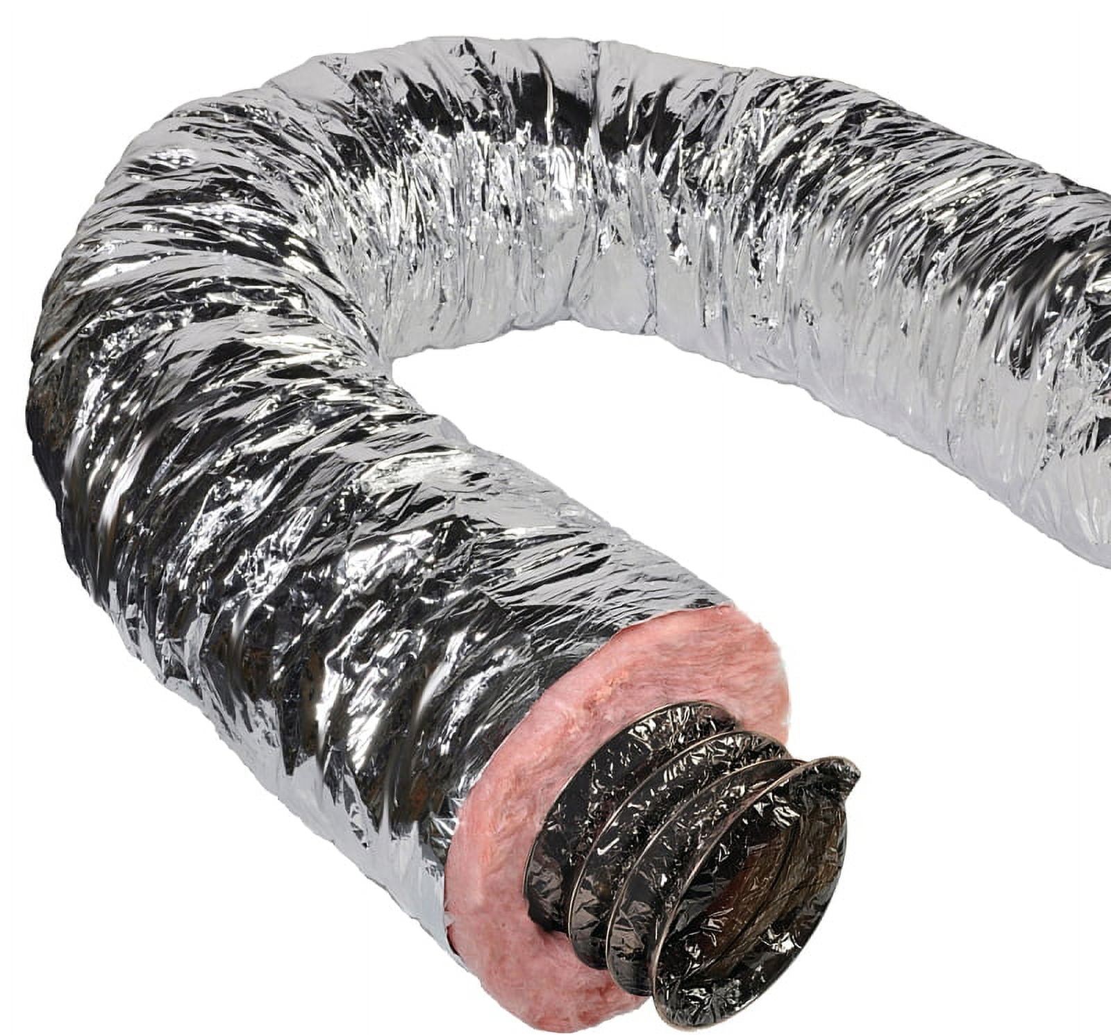 GAF Master Flow F8IFD6X300 Insulated Flexible Duct Pipe, Fiberglass ...