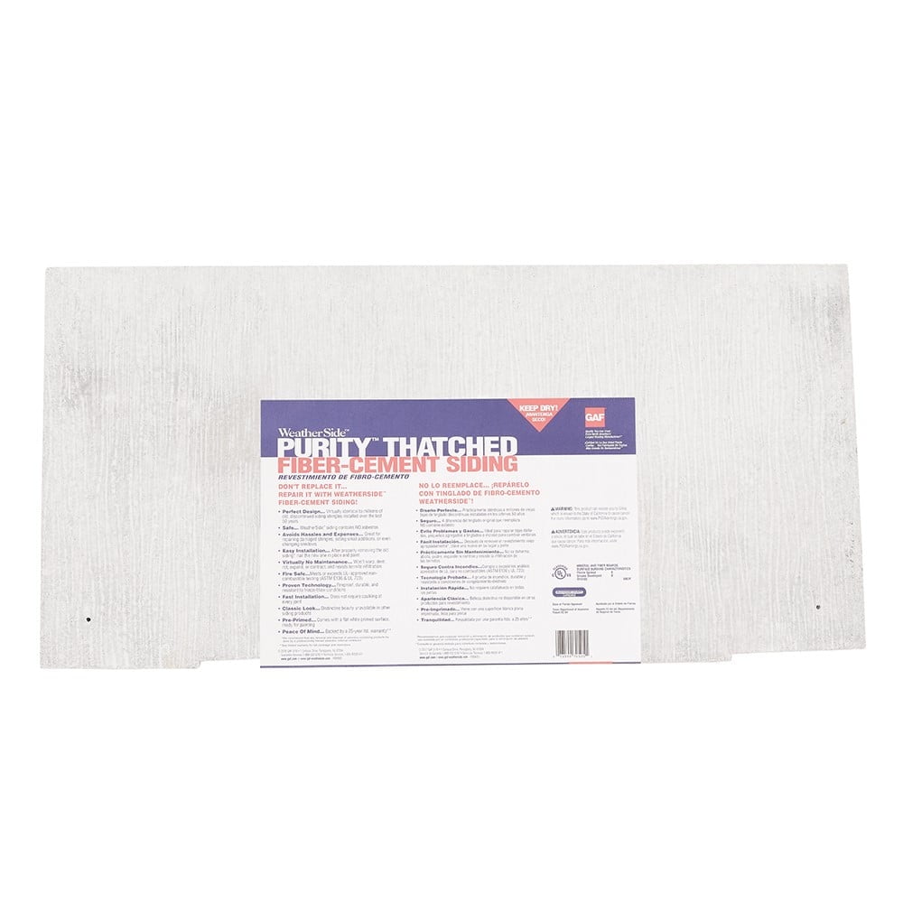 WeatherSide Purity Thatched Fiber-Cement Siding Shingles (12x24) 19 ...