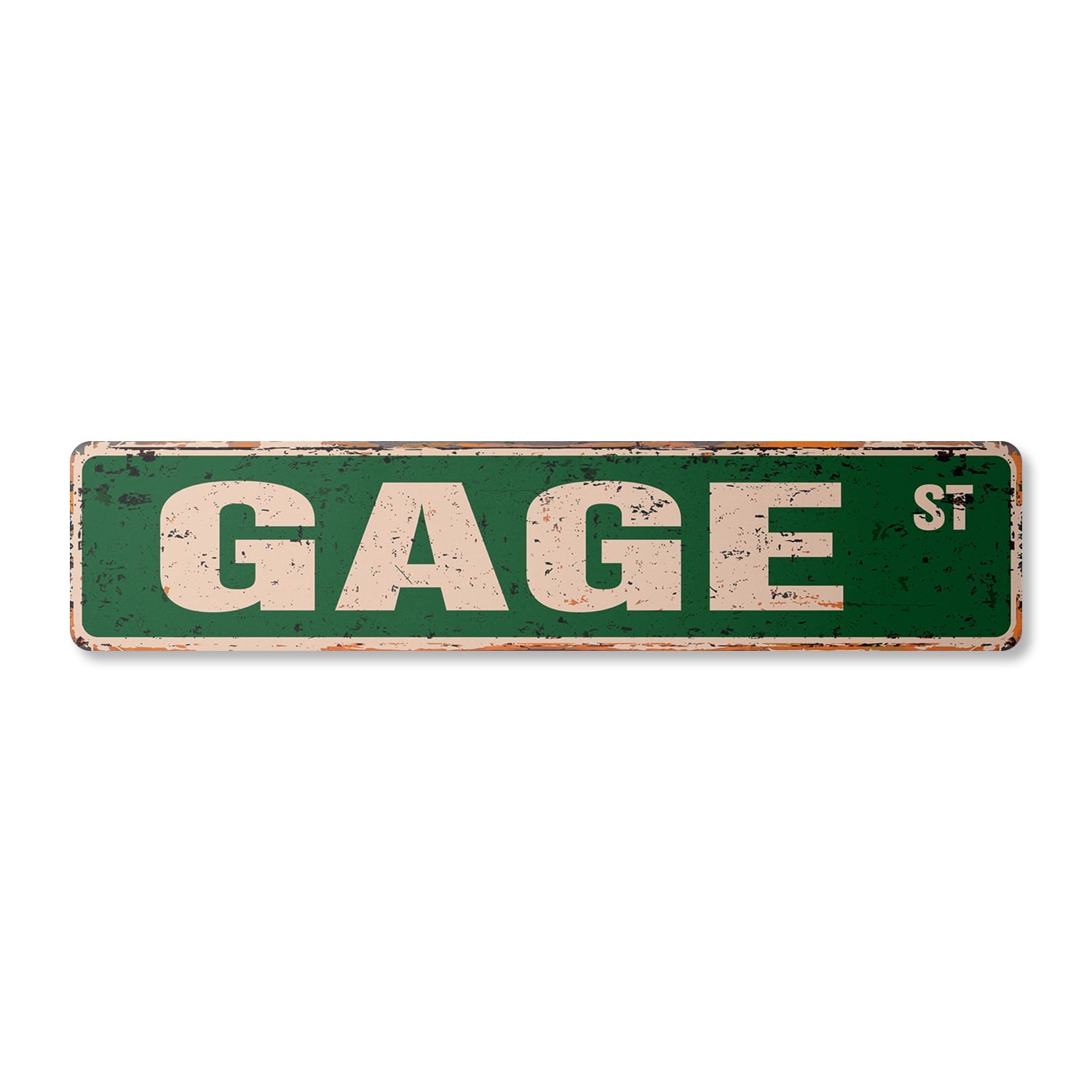 GAGE Vintage Plastic Street Sign Childrens Name Room Sign | Indoor ...