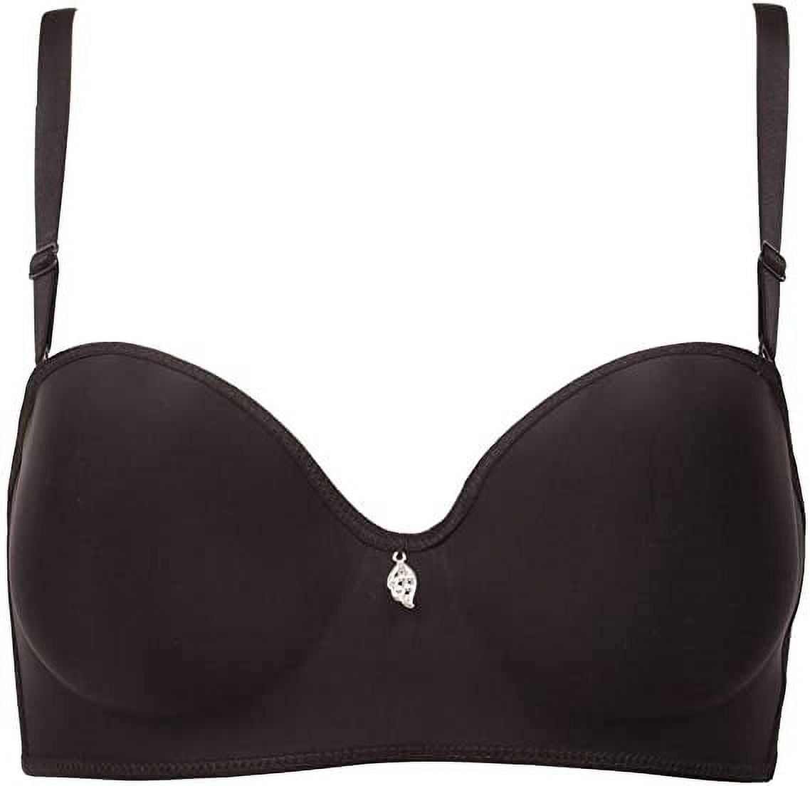 GAI YI Bras for Women, Wirefree Bra, Full Coverage Everyday Bras Black ...