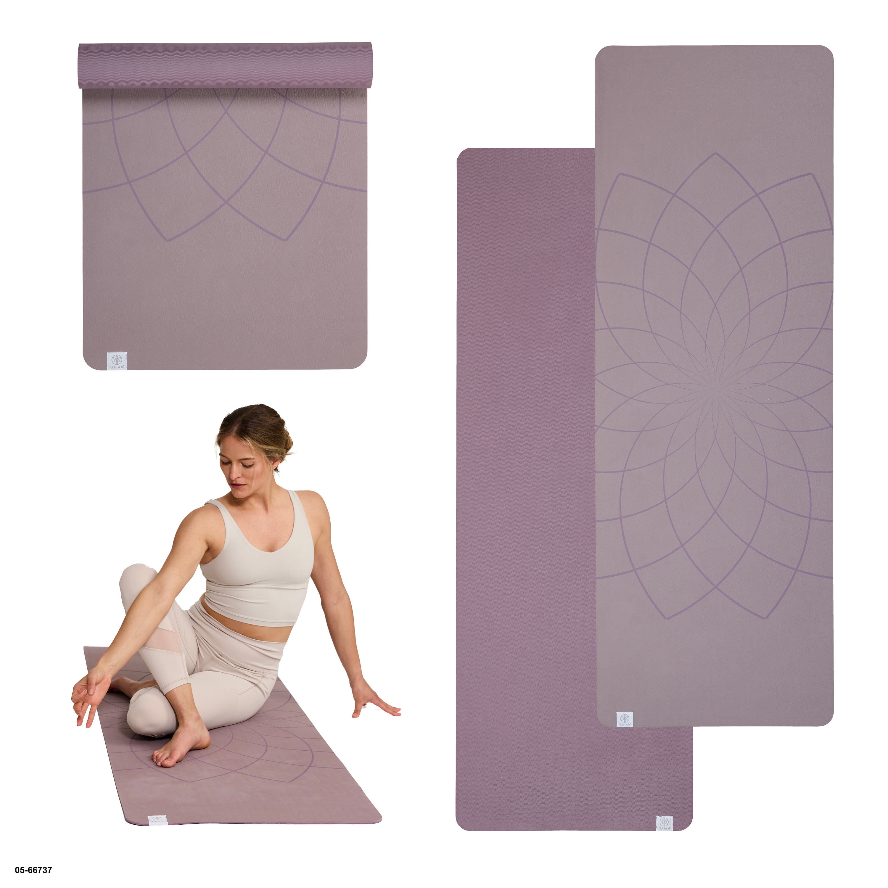 Gaiam Performance Yoga Mat, Made of Durable TPE, 23.5" x 68" x 6MM ...