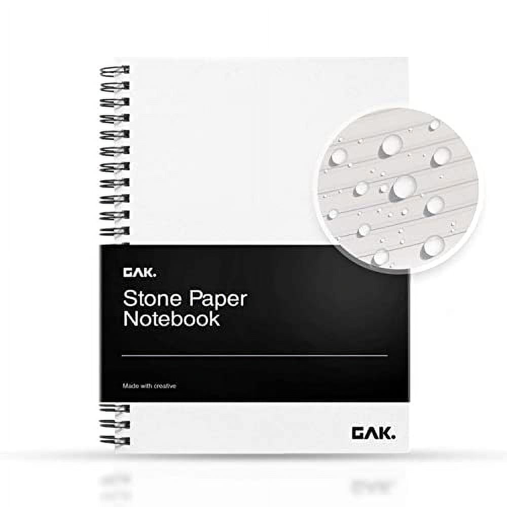 GAK. Eco-Friendly Waterproof Stone Paper Notebook, Durable, Ruled ...