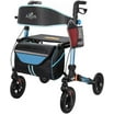 MAXWALK Rollator Walker for Seniors, 12" Big Rubber Wheels Foldable All ...