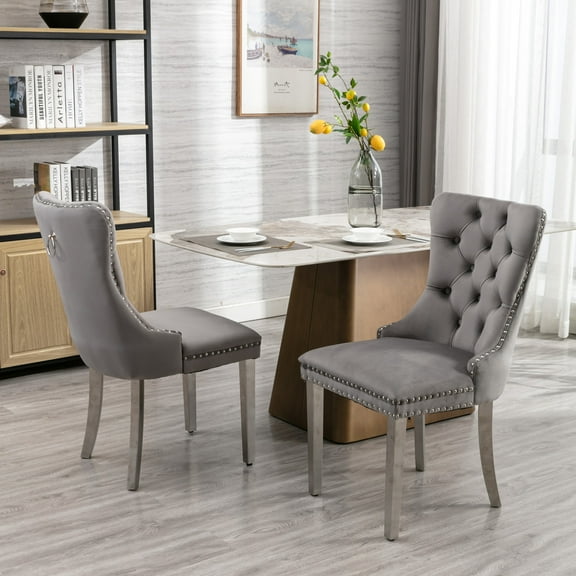 Dark Grey Upholstered Barrel Chair | Relaxing Seating in Dining Rooms ...