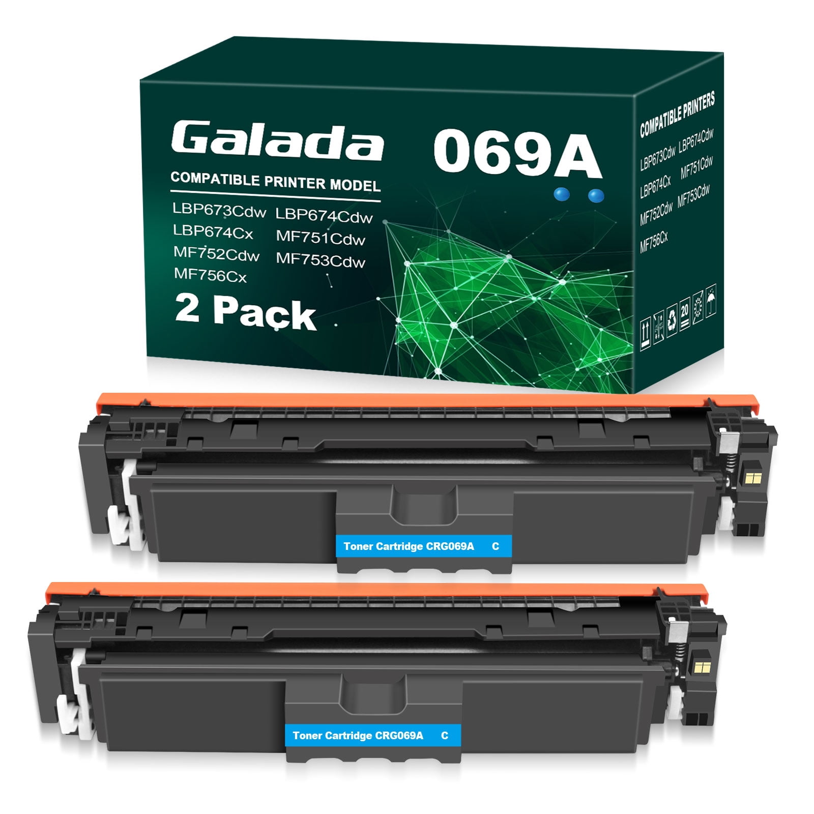 GALADA 069 069H Color Toner Cartridges (with Chip) Replacement for ...