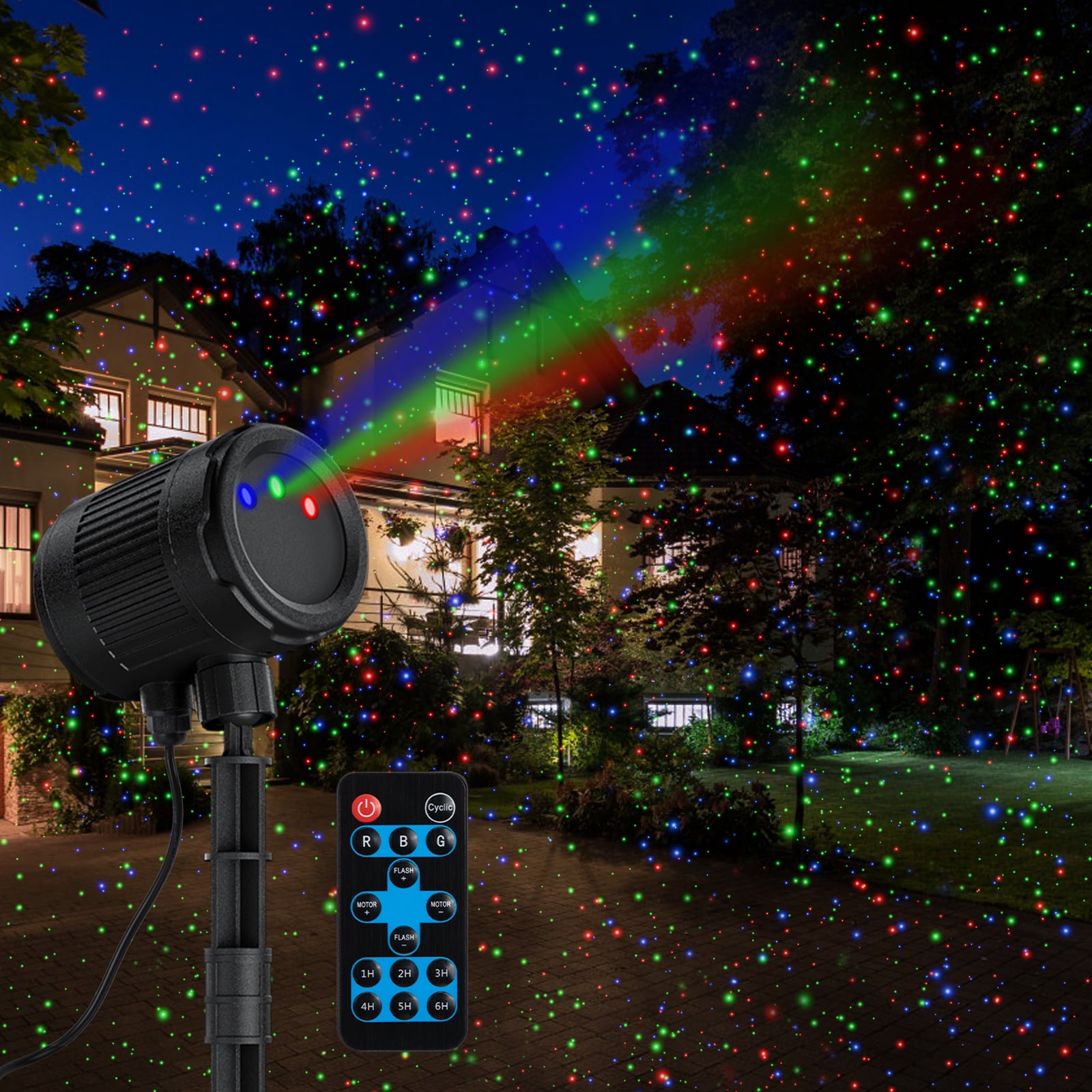 GALAPROX Christmas Laser Lights Projector, Outdoor Laser Lamp with RF ...