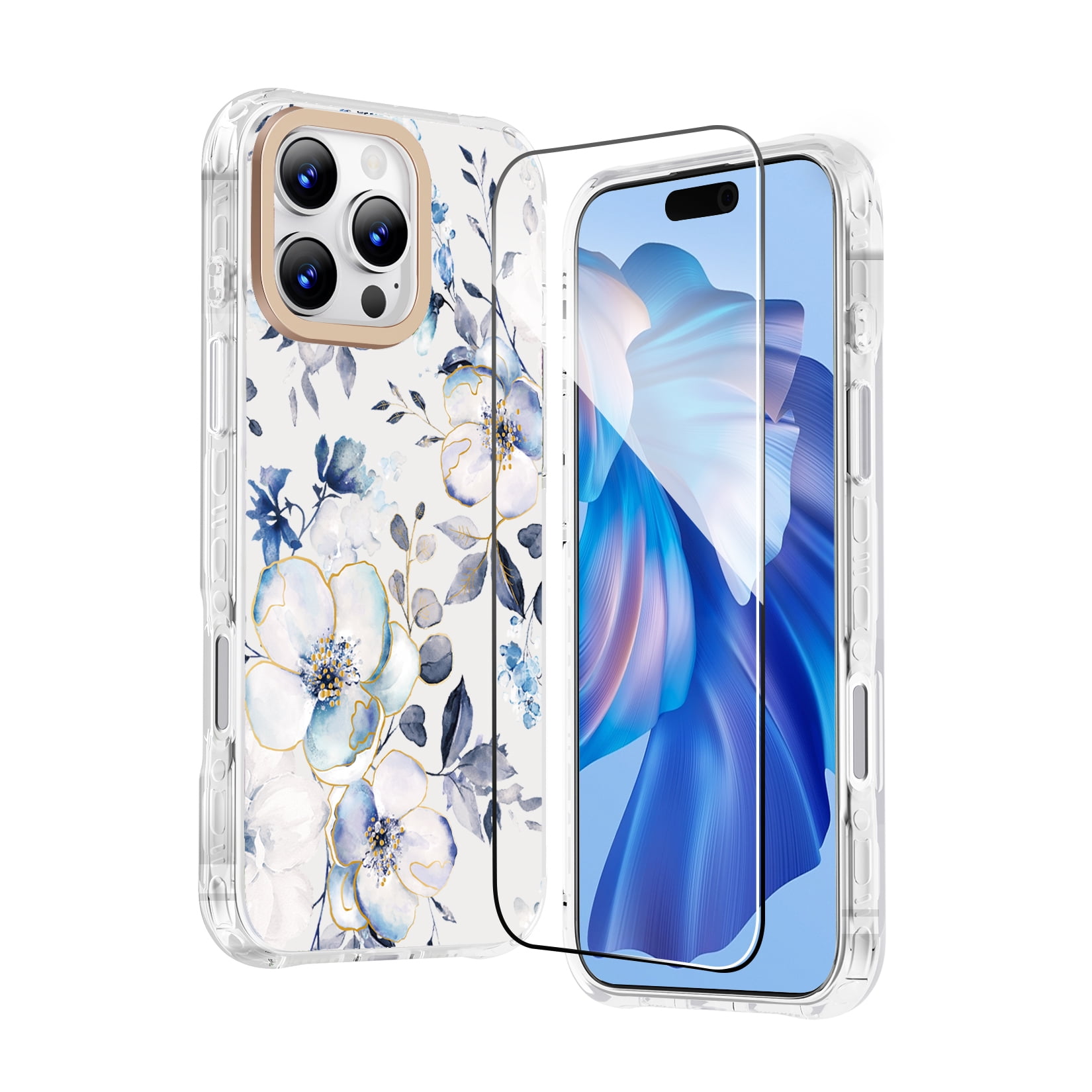 GALAPROX Flower Design for iPhone 16 Pro Max Case 6.9'' 2024, Cute ...