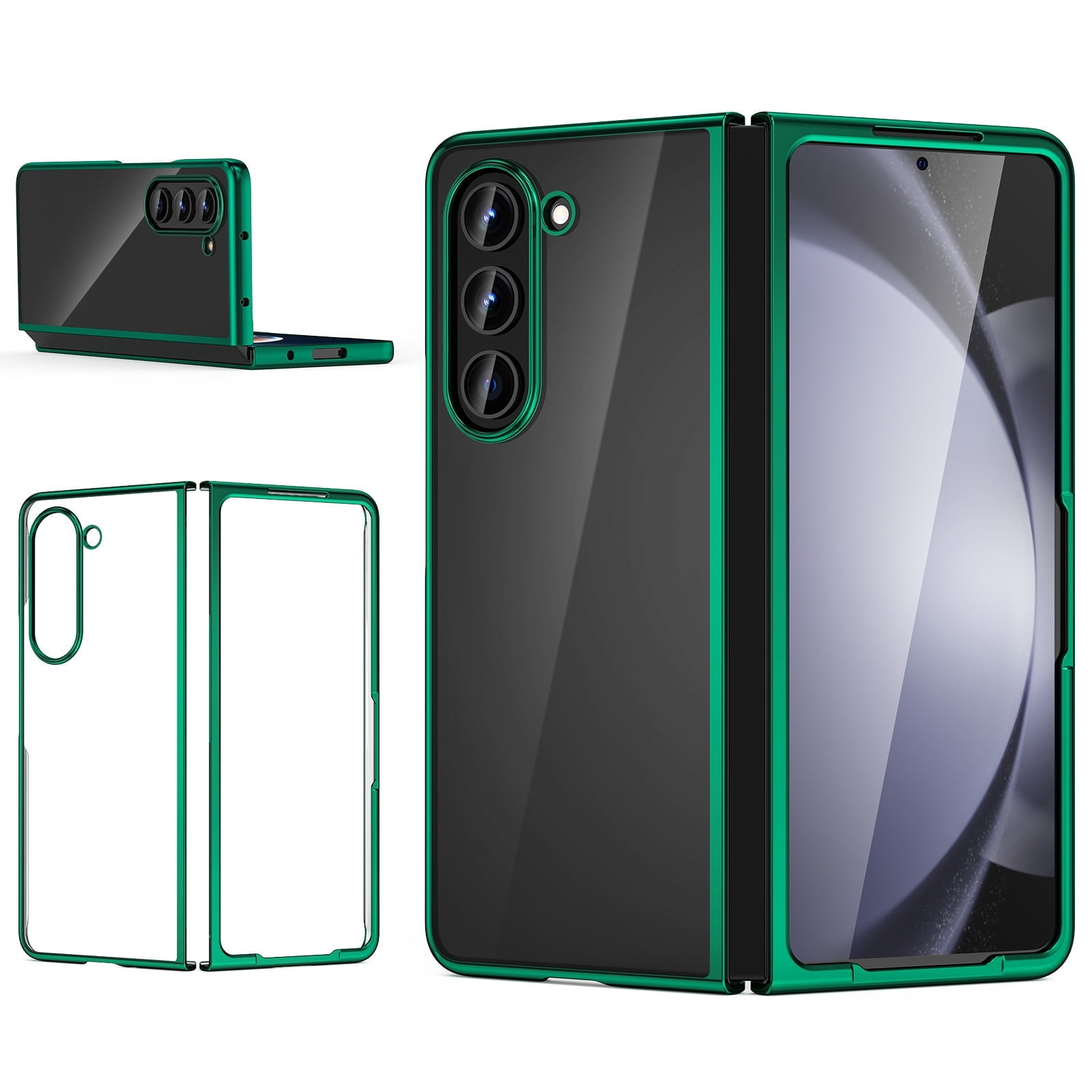 Galaprox Samsung Galaxy Z Fold 5 Case, Transparent Electroplated Frame ...