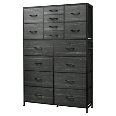 GALAXHERO 12-Drawer Tall Fabric Dresser with Wood Top and Steel Frame ...