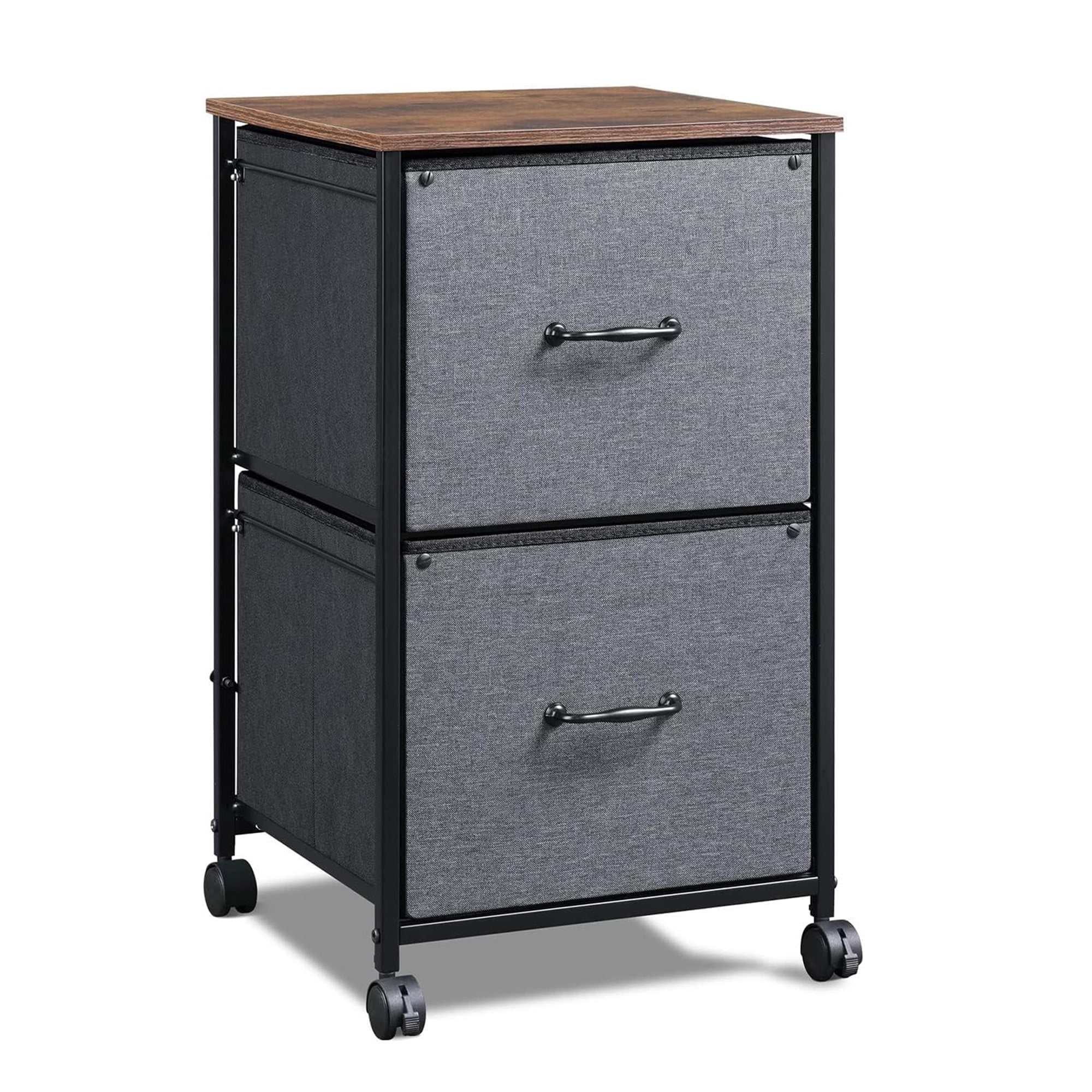 GALAXHERO Filing Cabinet 2 Drawer Mobile Printer Stand for Home Office ...