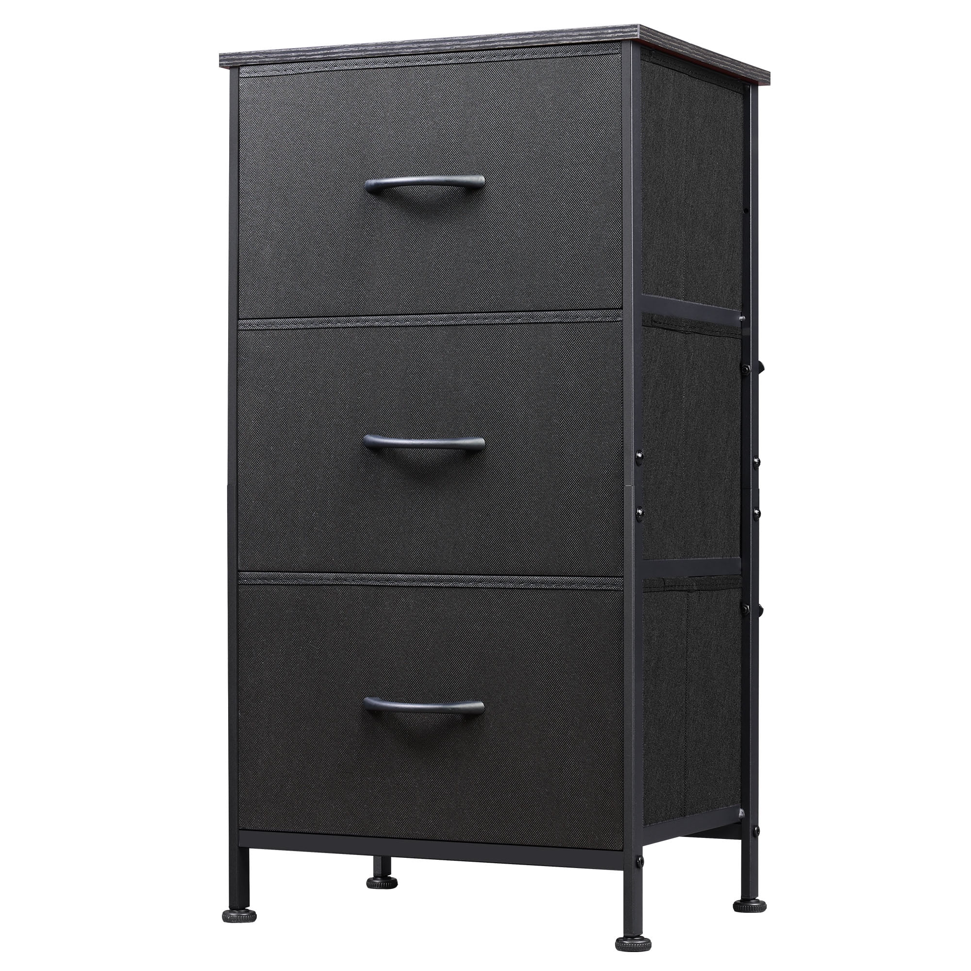 GALAXHERO 3 Drawer Dresser, Fabric Nightstand & Storage Organizer Unit ...