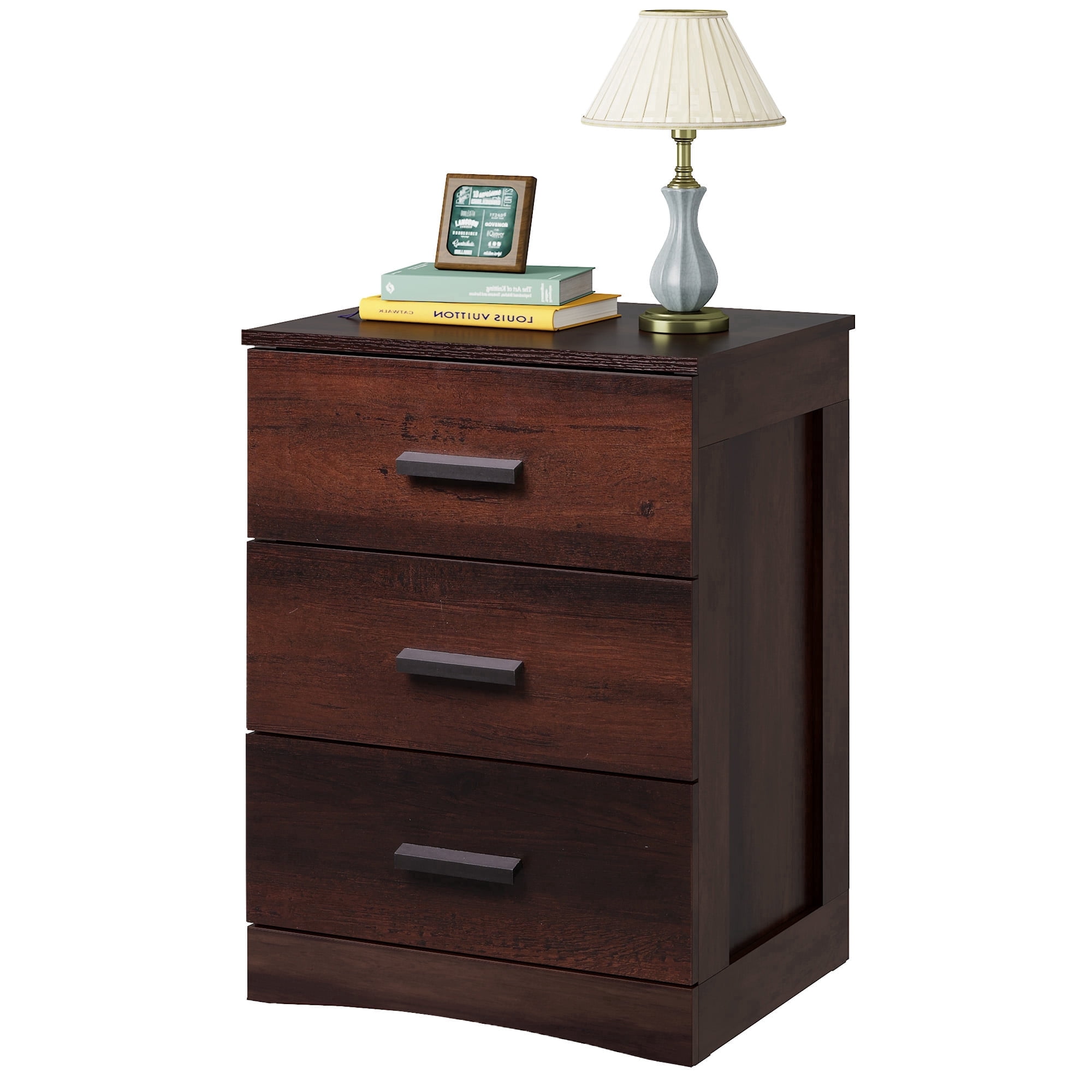 GALAXHERO 3 Drawer Night Stands for Bedroom, Espresso Tall Nightstand ...
