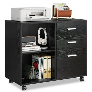 Mobile File Cabinets,Home Office Printer Stand with Wheels, Printer ...