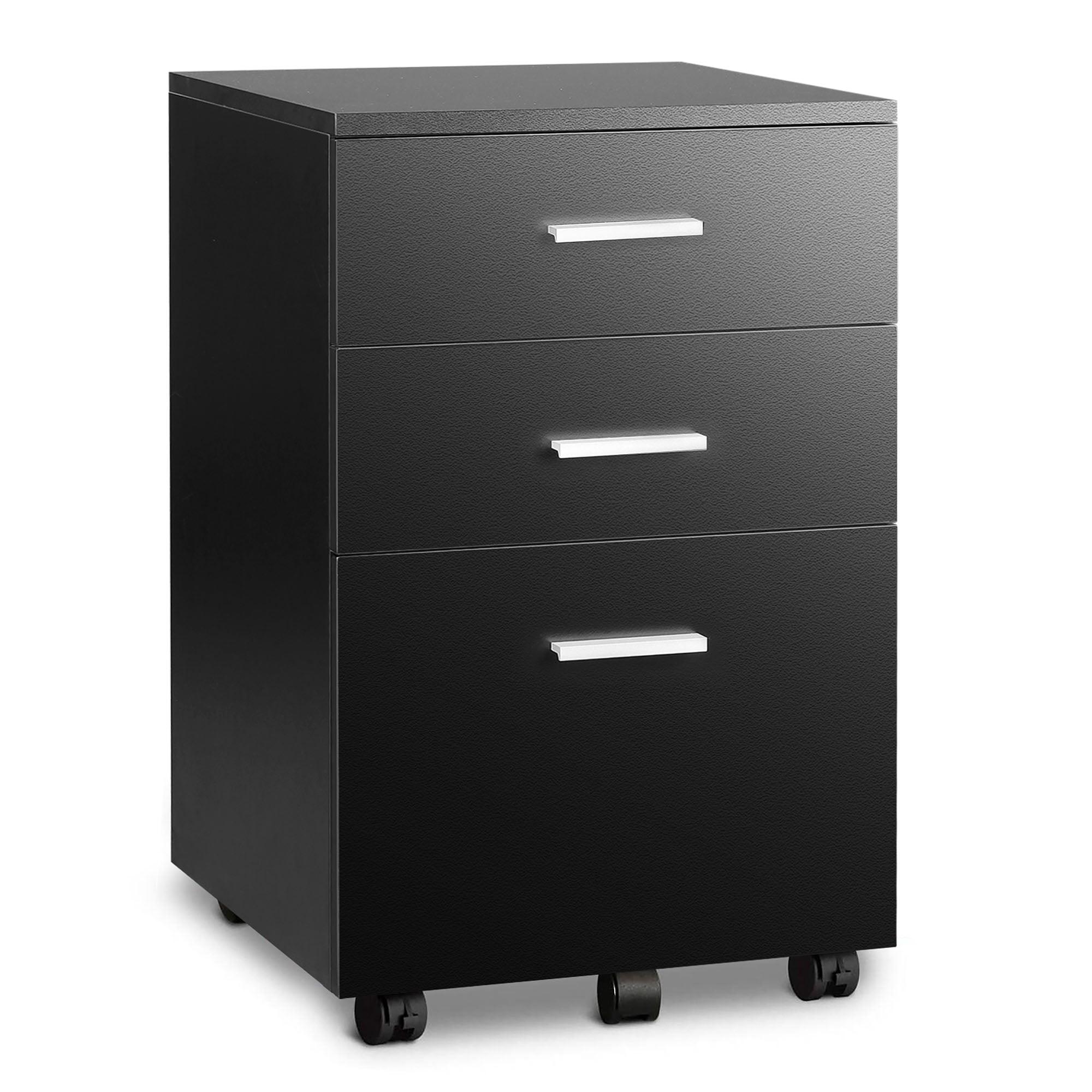 GALAXHERO 3-Drawer Wood Mobile Filing Cabinet, Rolling File Cabinet for ...
