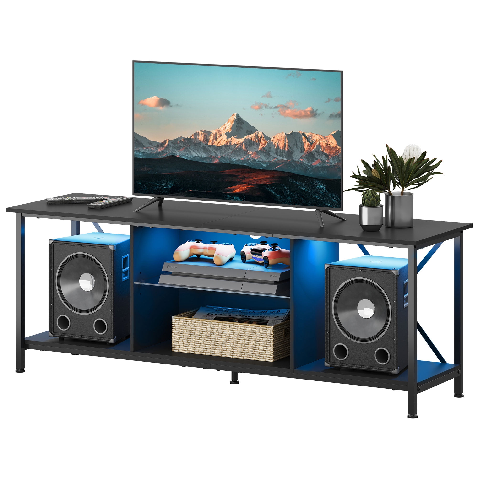 GALAXHERO 65 Inch TV Stand for Living Room & Bedroom, 55" Industrial ...
