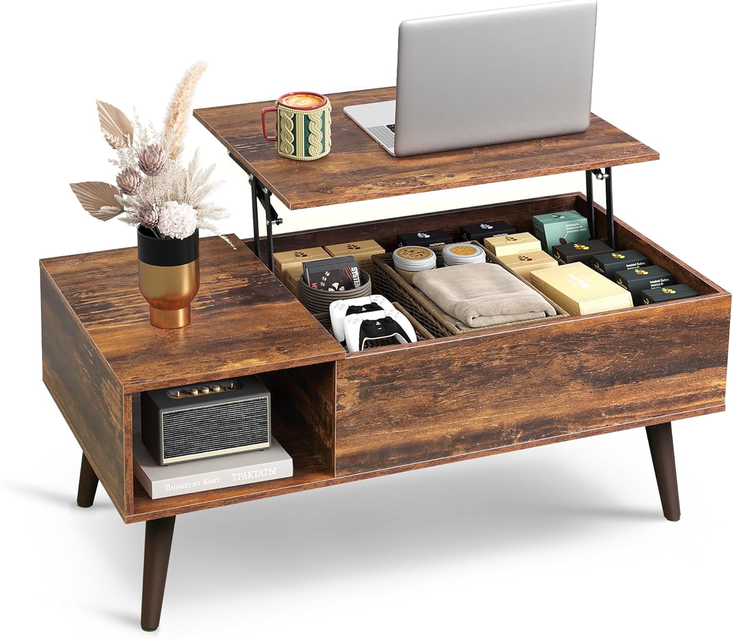 GALAXHERO Lift Top Coffee Table with Storage Small Living Room Table ...