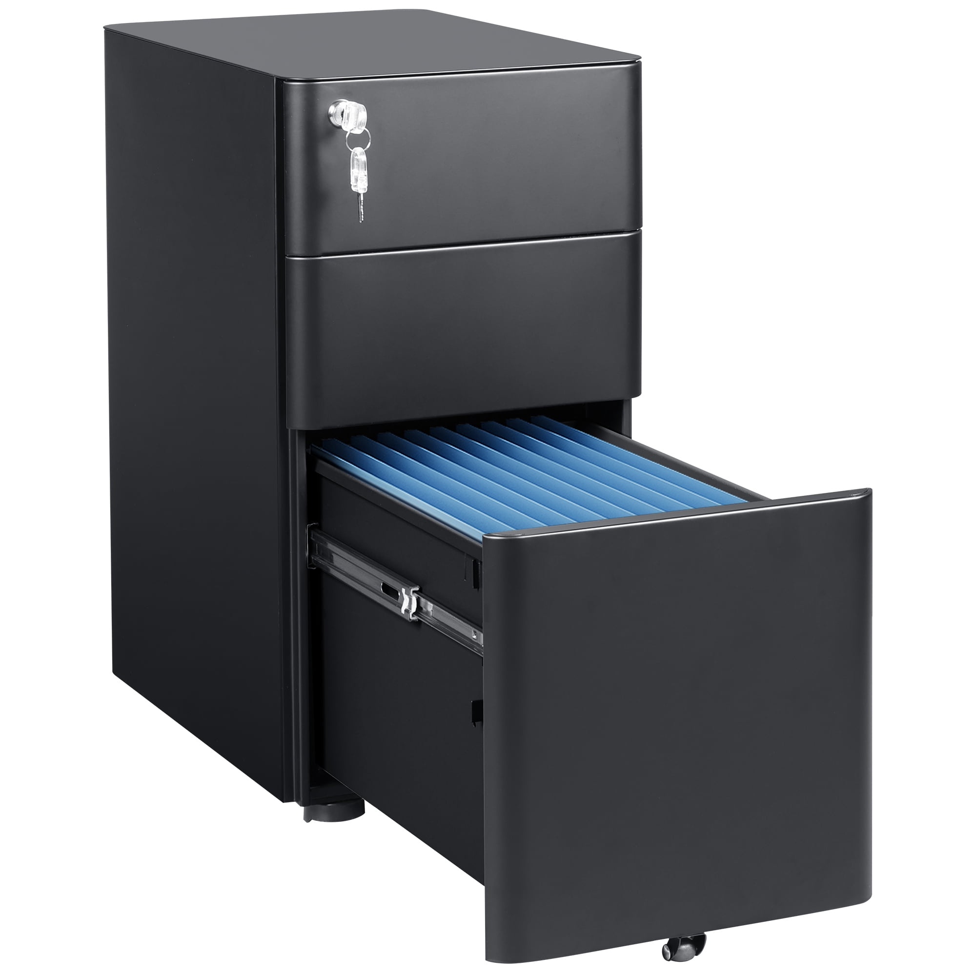 GALAXHERO File Cabinet, 3-Drawer Vertical Filing Cabinet, Slim Office ...