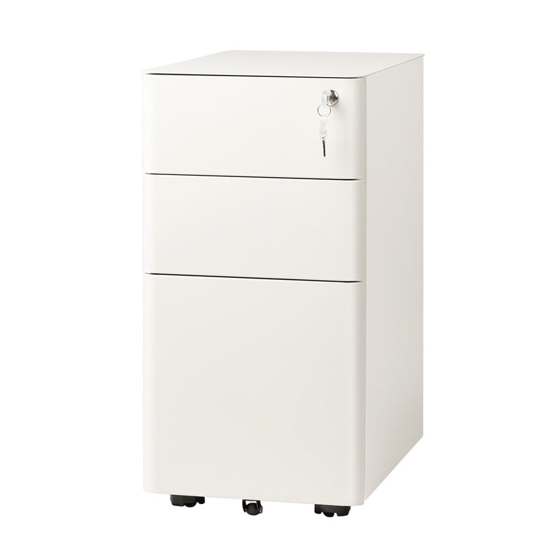 GALAXHERO File Cabinet, 3-Drawer Vertical Filing Cabinet, Slim Space ...