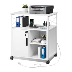 GALAXHERO 5 Drawer Wood File Cabinet, Mobile Printer Stand with Storage ...