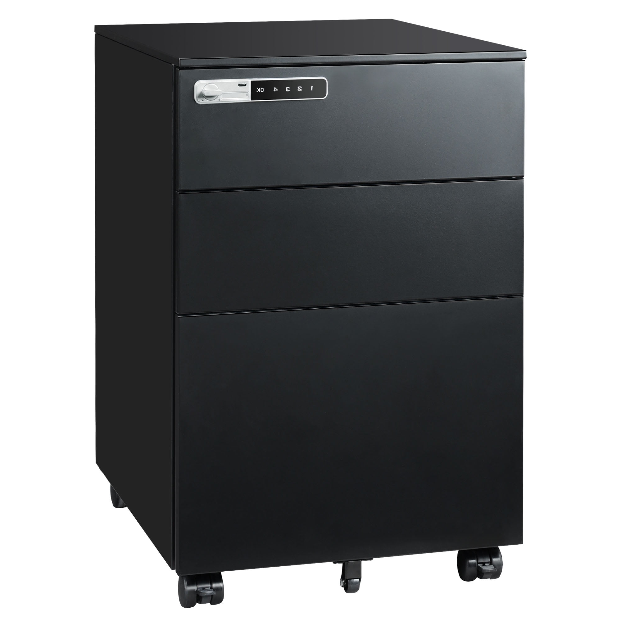 GALAXHERO Filing Cabinet 3-Drawer Metal File Cabinet with Combination ...