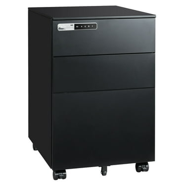 3 Drawer Rolling File Cabinet with Lock, Mobile Metal Storage Cabinet ...