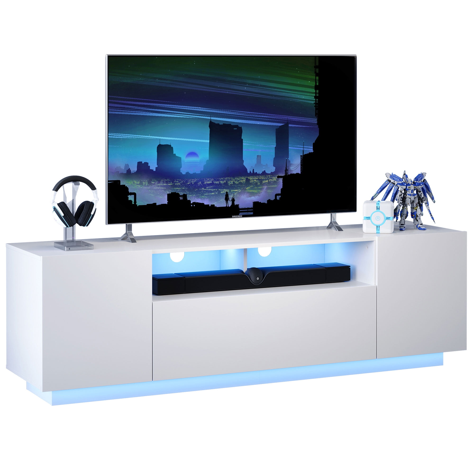 GALAXHERO TV Stand for 50-65 Inch TVs, 65" Entertainment Center with ...