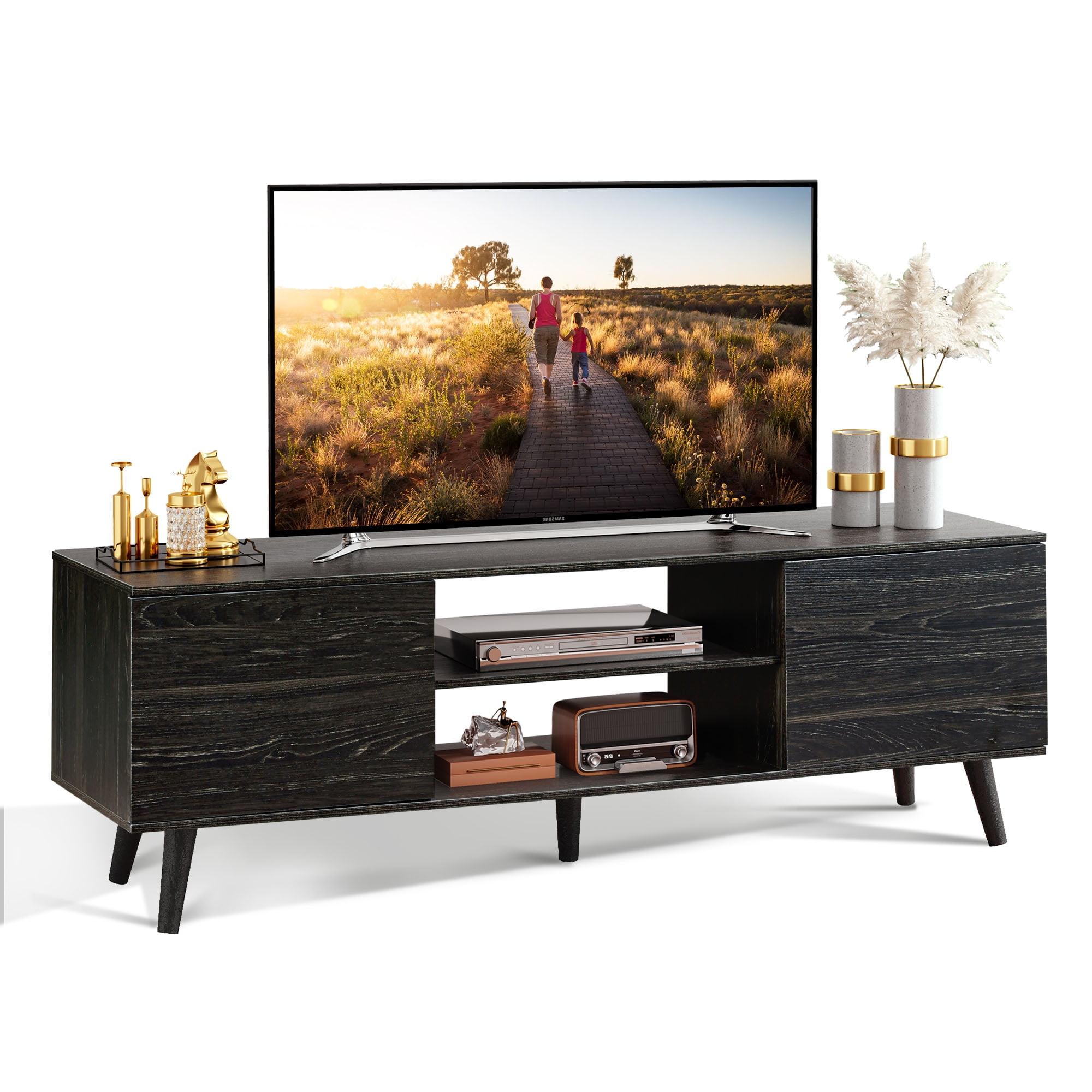 GALAXHERO TV Stand for 55–60 Inch TV, Modern Entertainment Center with ...