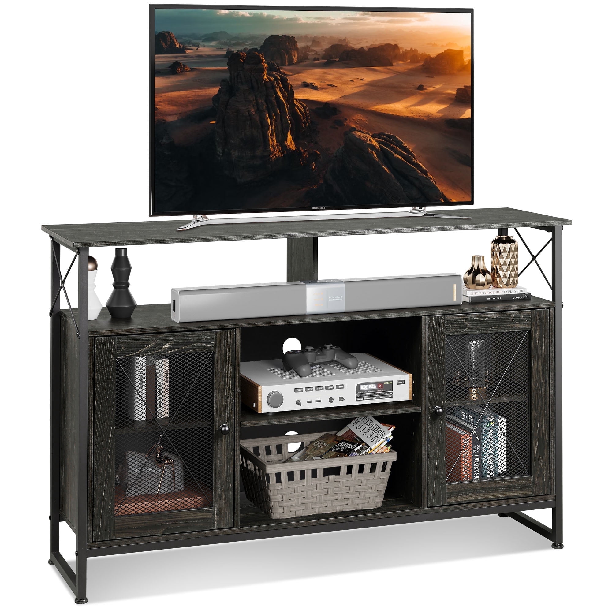 GALAXHERO TV Stand for 55-inch TV with Storage for Living Room Bedroom ...